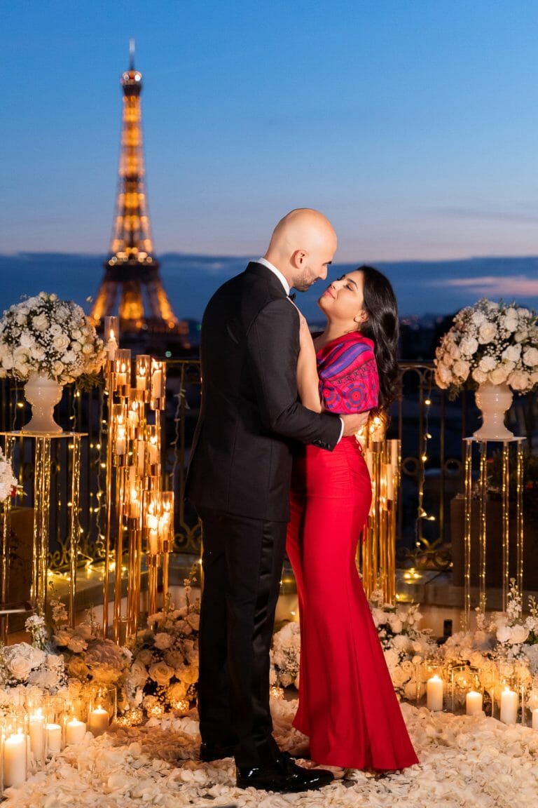 Dazzling Winter-white Peninsula Hotel Paris Proposal
